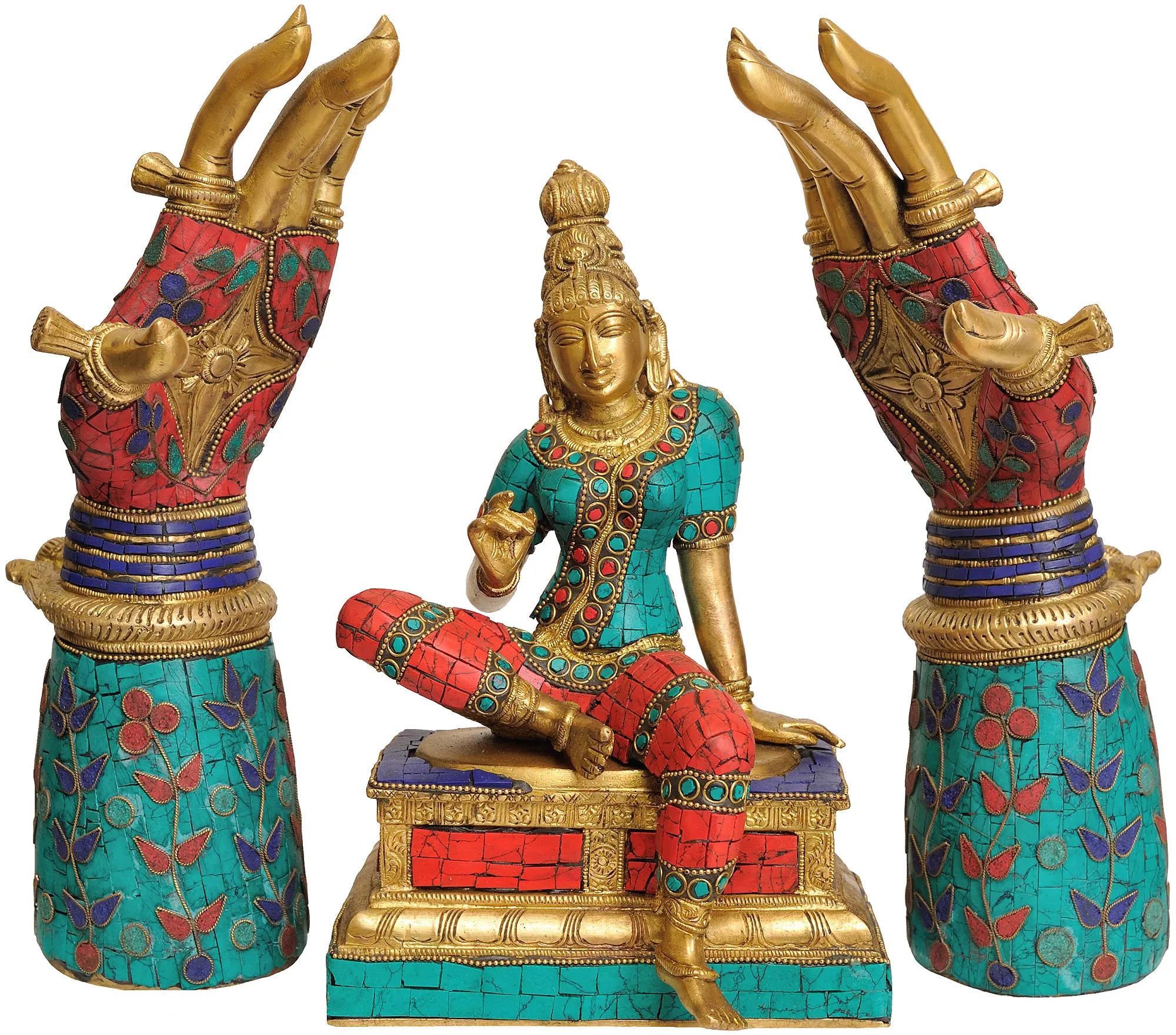 Seated Parvati with Blessing Hands - Indian Artwork - Buddha Statues ...