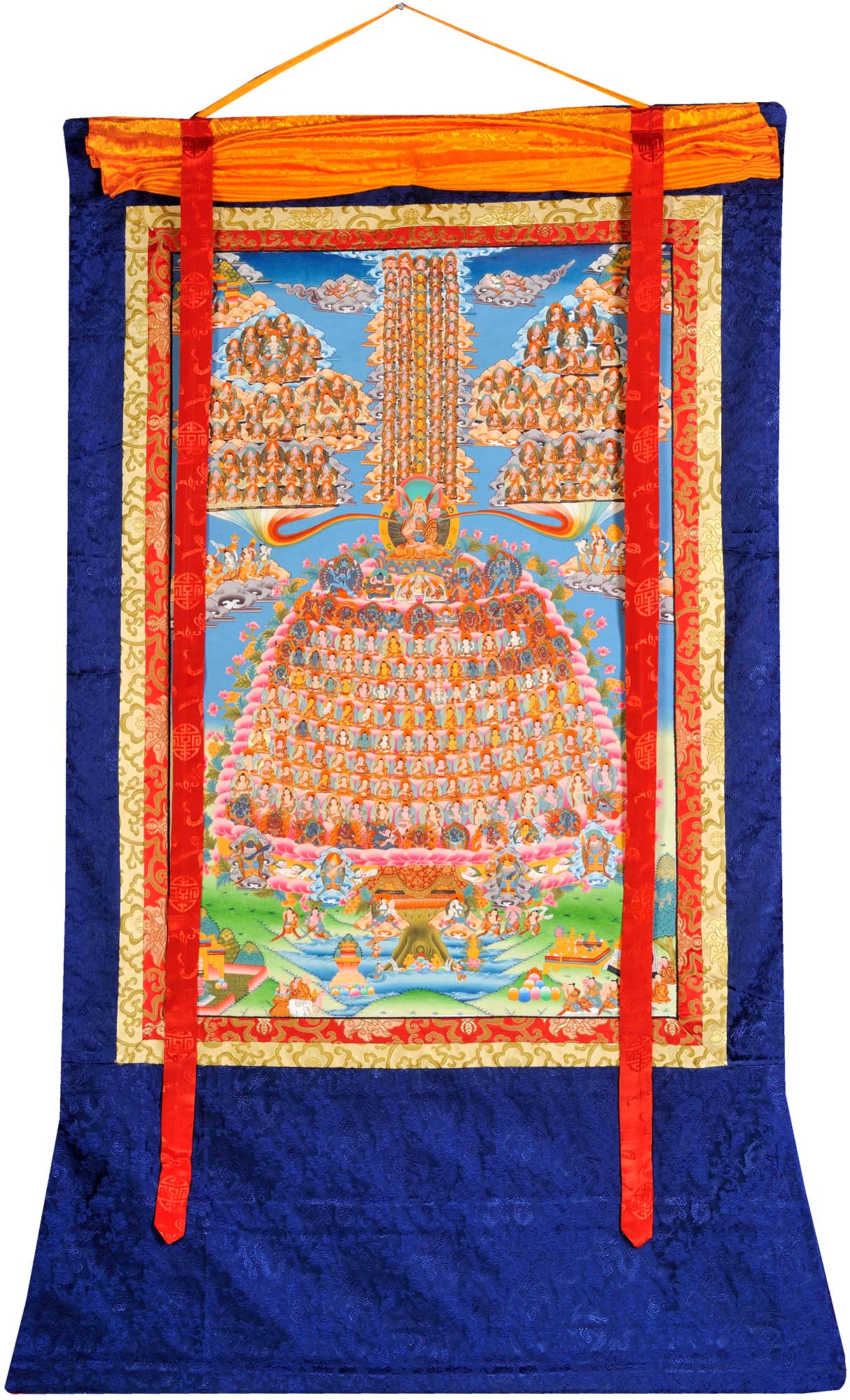 Gelugpa Refuge Tree (Tibetan Buddhist Guruparampara) - Indian Artwork ...